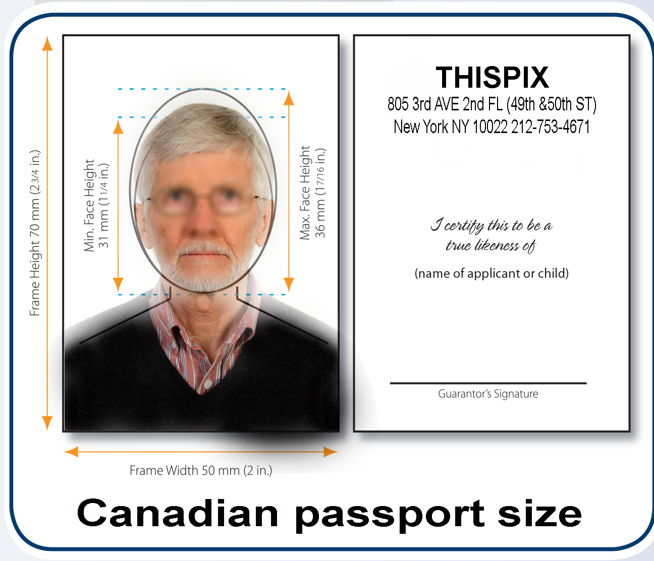 Canadian passport size 01 ThisPix Passport Photo Professional 